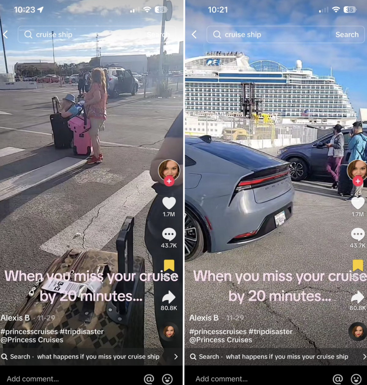 Cruise passengers distraught after being left behind by ship | Cruise.Blog