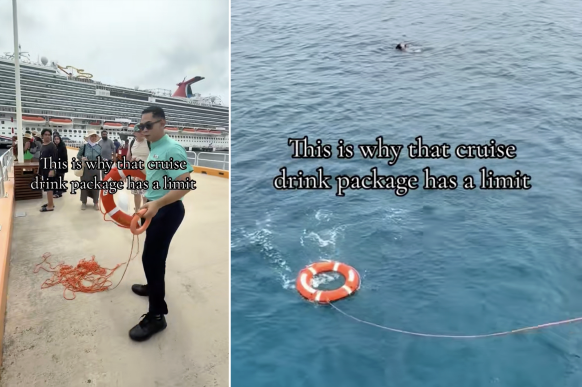 Cruise passenger goes viral after jumping off pier in Mexico and ...