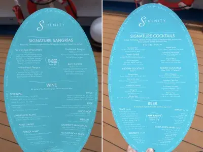 Carnival Cruise Line Drink Menu and Prices (2026) | Cruise.Blog