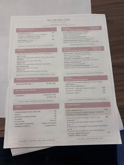 Norwegian Cruise Line Spa Prices + Menu (2026) | Cruise.Blog